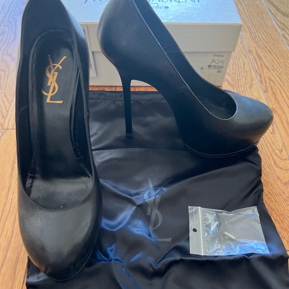 Ysl Womens Vernigolf Tribtoo Platform Pump Black 105:… - Gem